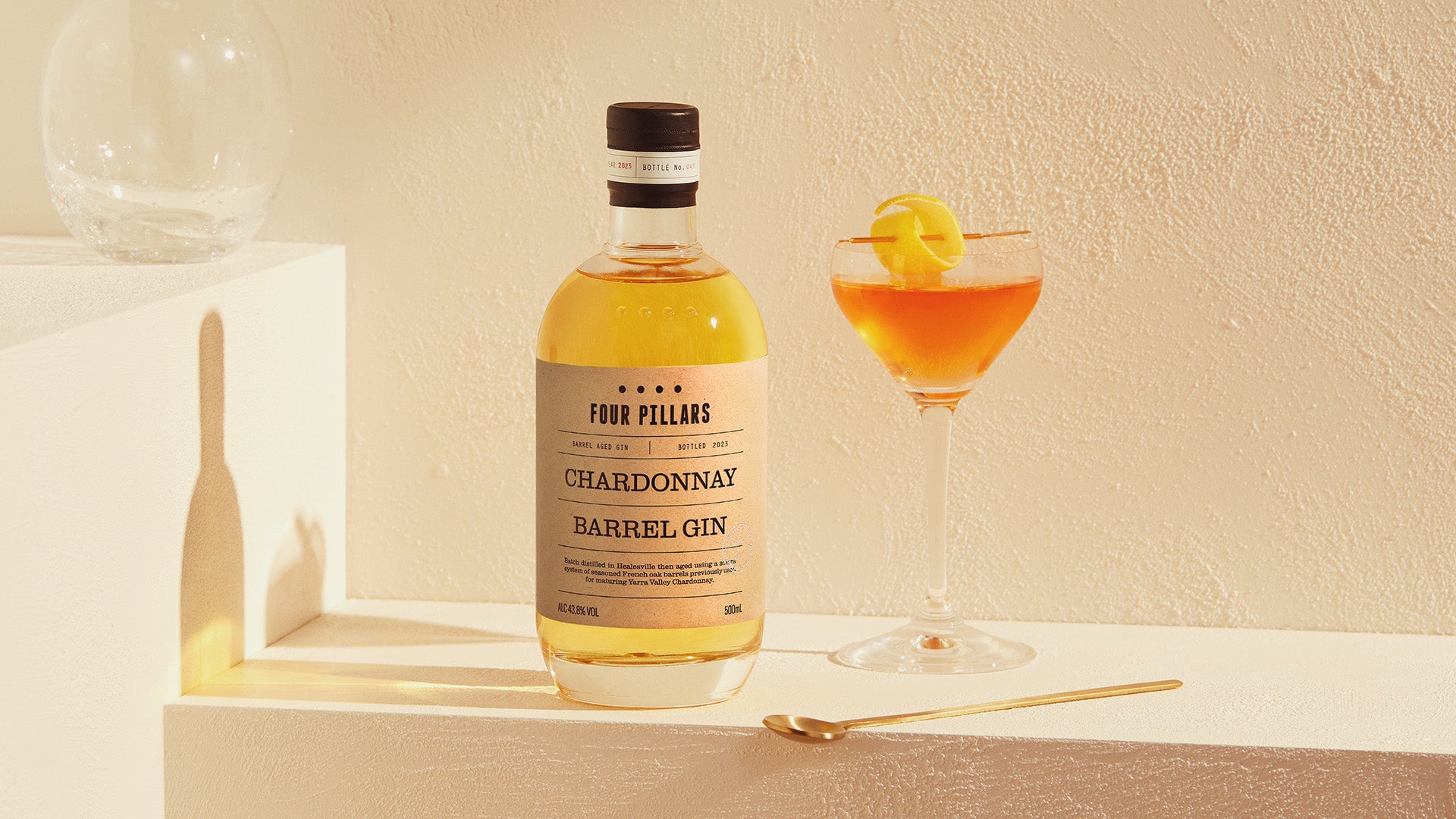 Four Pillars Gin | Chardonnay Barrel Gin | Barrel Aged Rickey Gin Cocktail