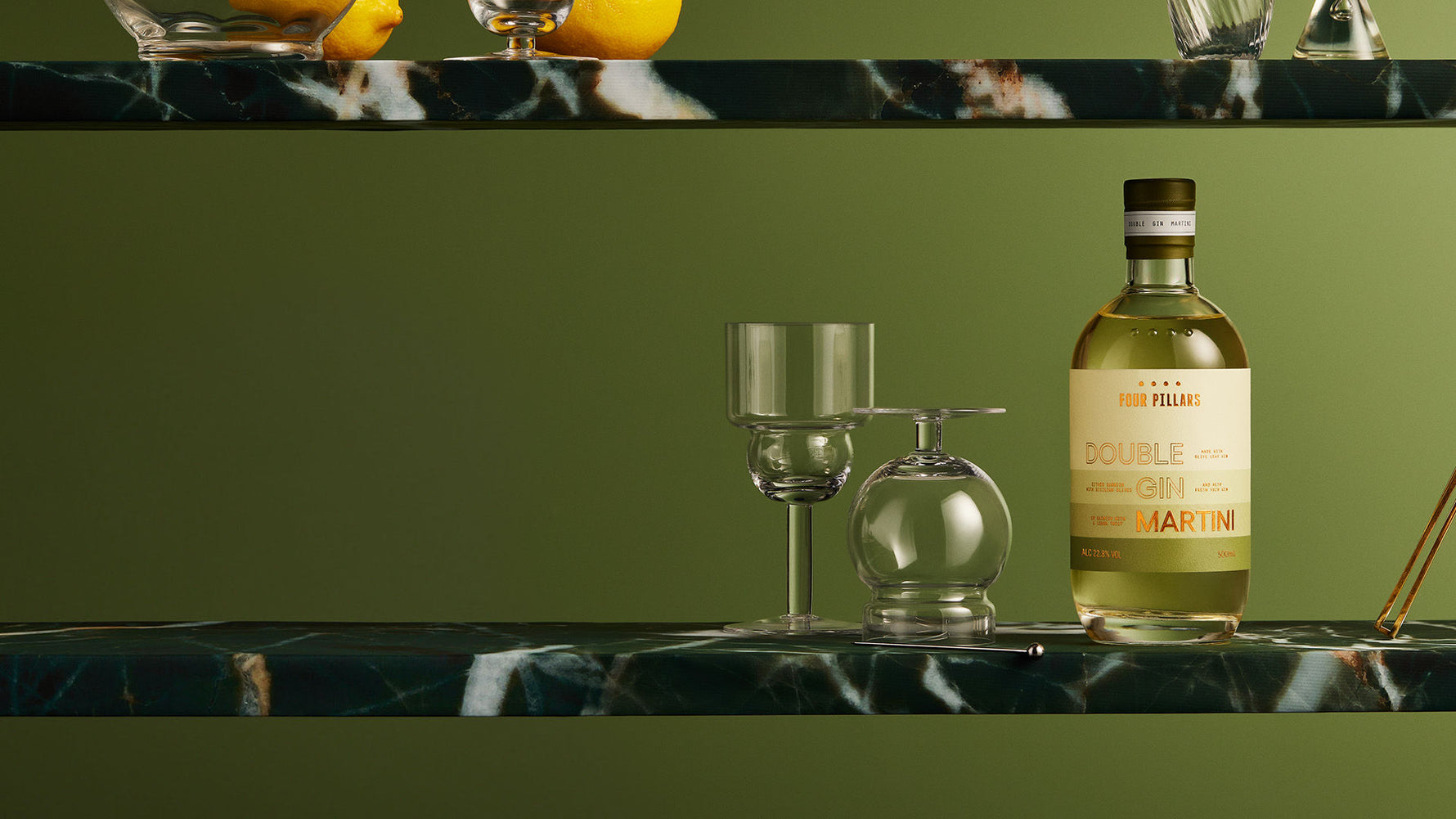 A Ready-to-Drink Gin Martini | Olive Leaf & Fresh Yuzu Gin Blend – Four ...