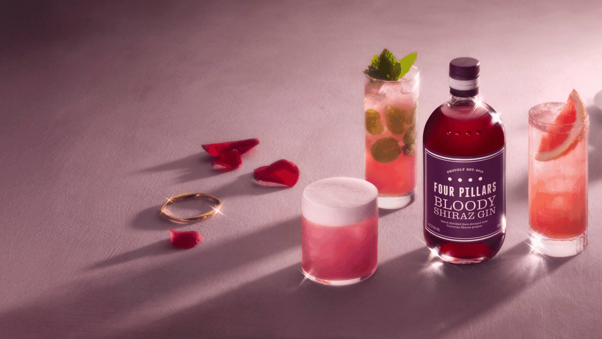 Bloody Shiraz Gin | Rare Dry Gin Steeped with Shiraz Grapes – Four ...